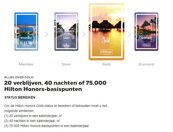 Hilton Honors Gold: de beste mid-tier status - Bijzonderetickets.nl